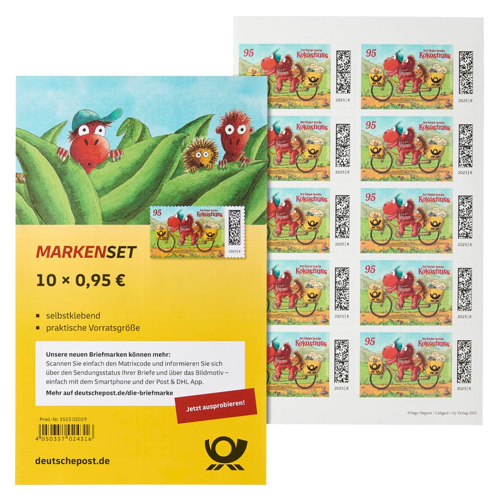 Porto ab 2025: Deutsche Post 0,95 € Briefmarken "Der kleine Drache ...