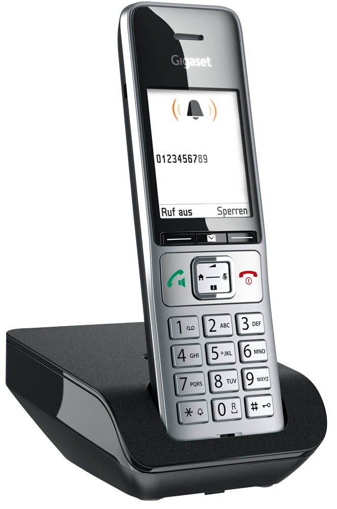Gigaset COMFORT 500 Schnurloses Telefon schwarz-silber ++ büroplus