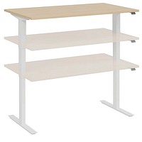 fm Move elektrisch höhenverstellbarer Schreibtisch ahorn, anthrazit ...